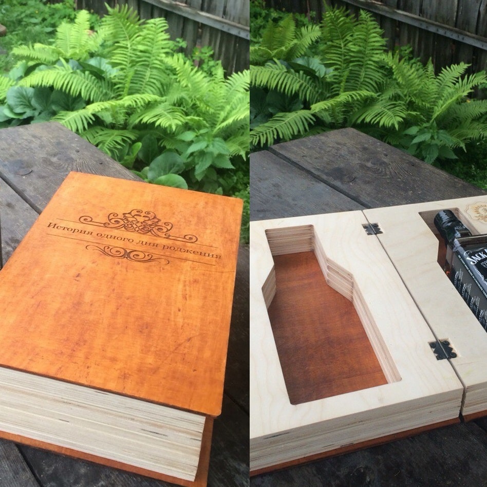 Whiskey Book Box with Engraving Art Collection Laser Cut CDR File Free ...