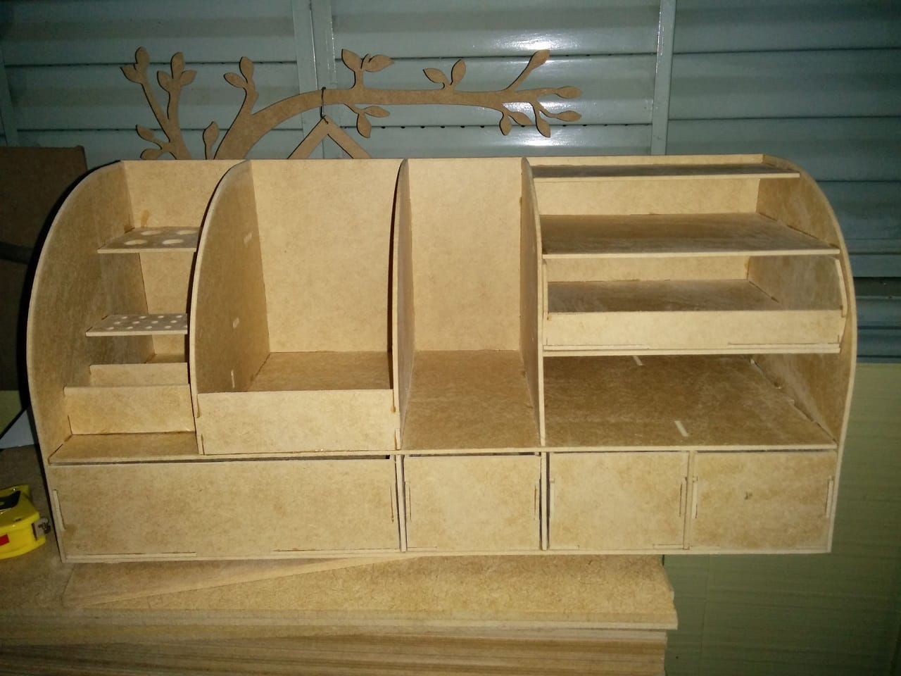 Wood Benchtop Organizer Laser Cut CDR File Free Download | Vecty