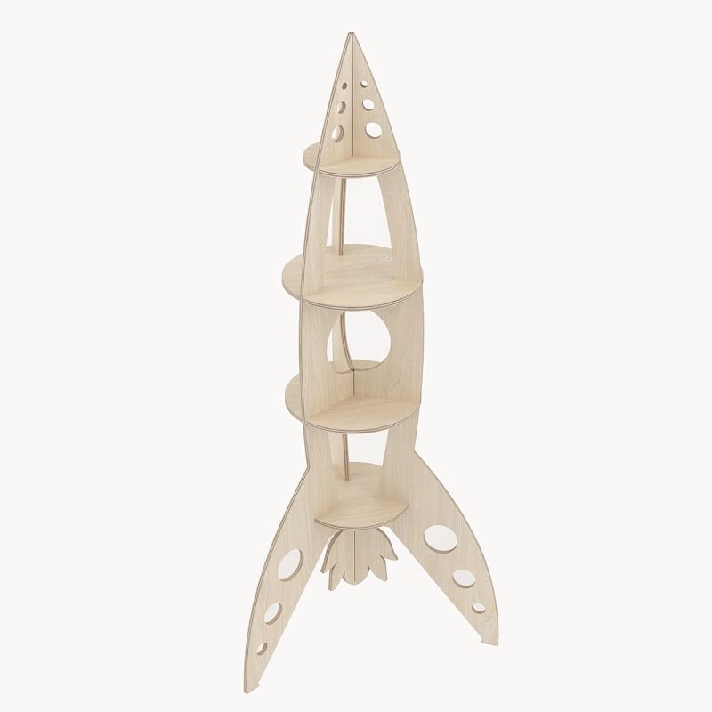 Rocket Shelf for Kids Room Laser Cut CDR File Free Download | Vecty