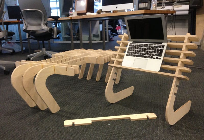 Adjustable Wooden Laptop Stand Laser Cut DXF File Free Download | Vecty