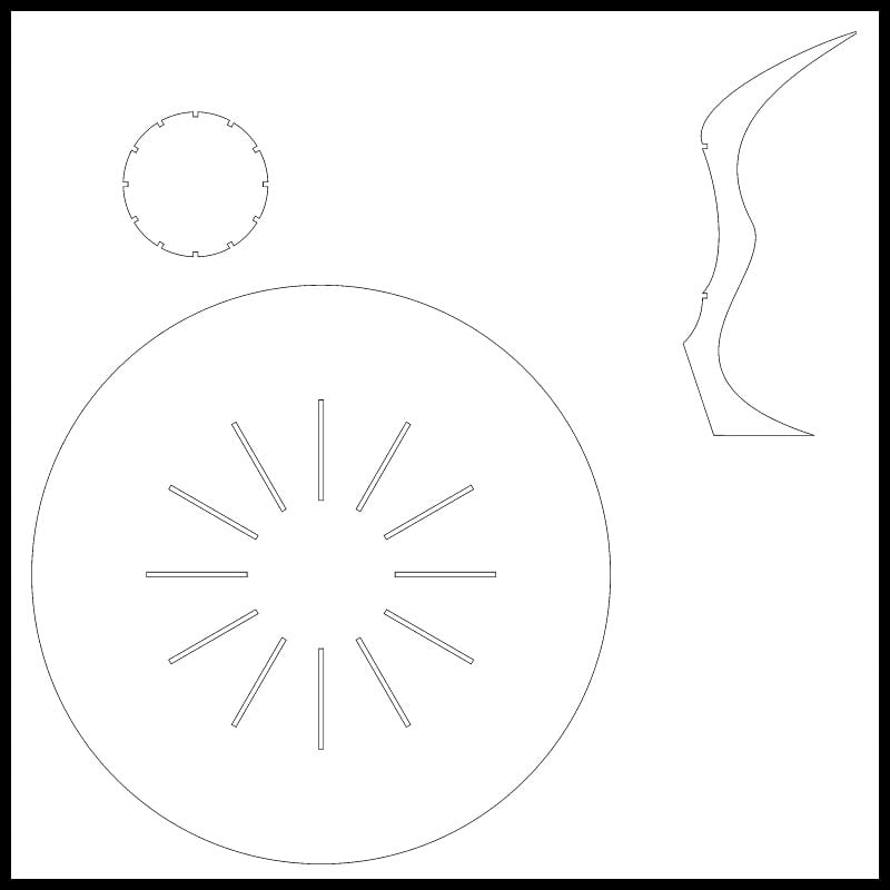 Round Wooden Dining Table Laser Cut CDR File Free Download | Vecty