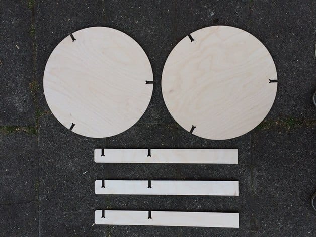 Round 2 Tier Coffee Table Laser Cut CDR DXF File Free Download | Vecty
