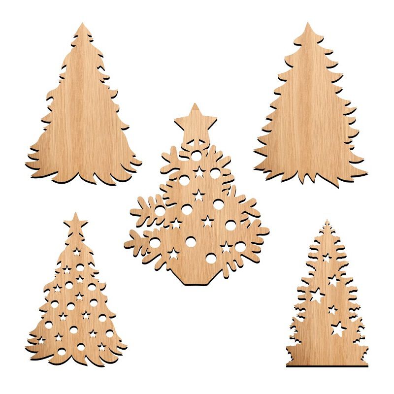 Christmas Tree Shapes for Crafts Laser Cut CDR File Free Download | Vecty