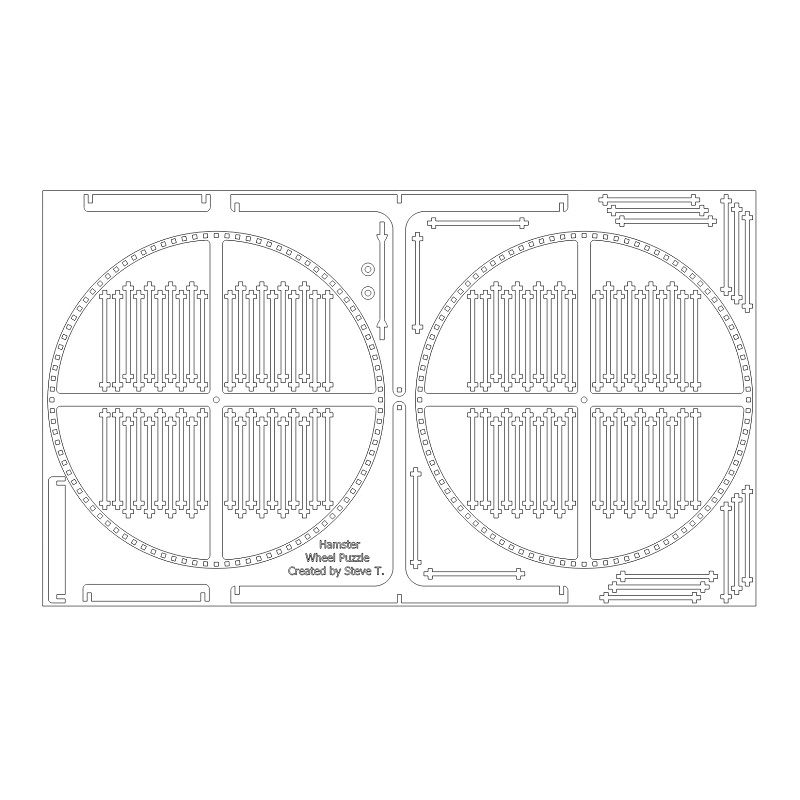 Hamster Exercise Wheel Laser Cut AI CDR DXF SVG File Free Download | Vecty