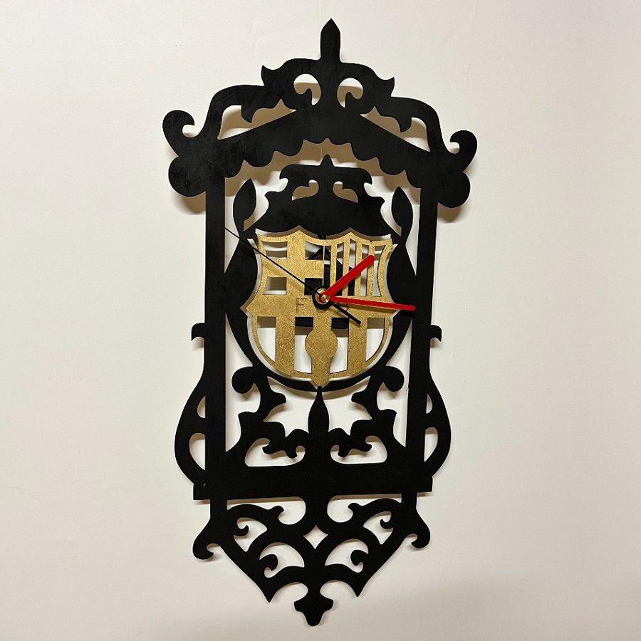 Soccer FC Barcelona Wall Clock Laser Cut CDR File Free Download | Vecty
