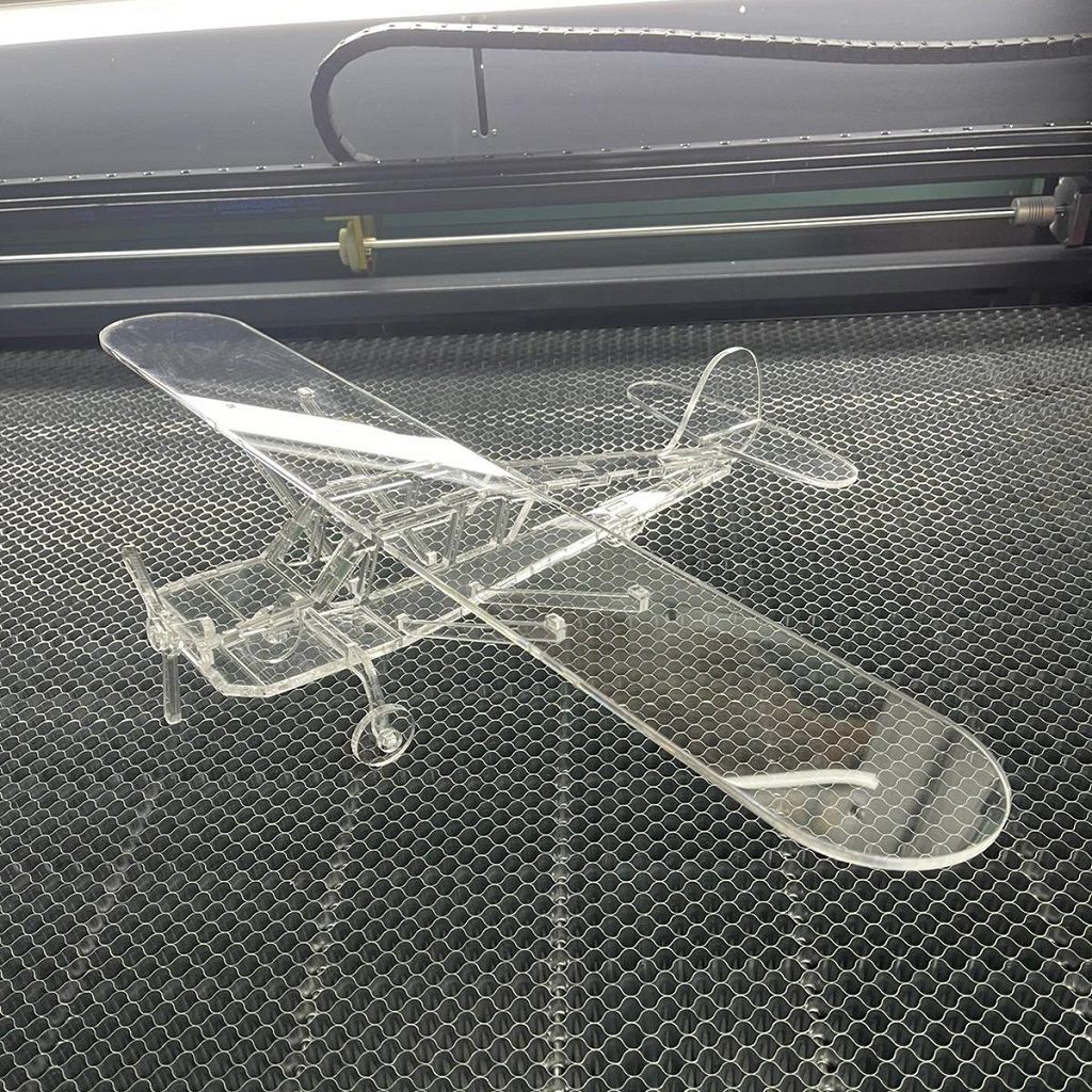 Airplane 3D Acrylic Model Laser Cut DXF File Free Download | Vecty
