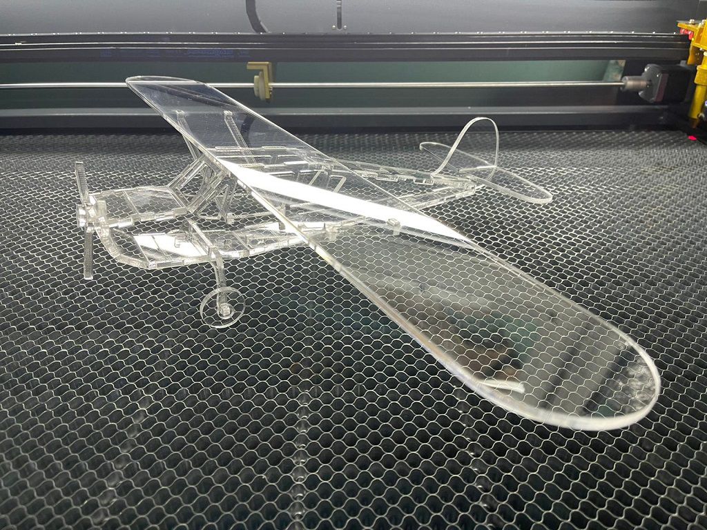 Airplane 3D Acrylic Model Laser Cut DXF File Free Download | Vecty