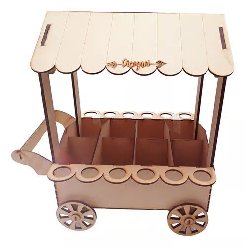 Candy Cart for Party Laser Cut CDR File Free Download | Vecty