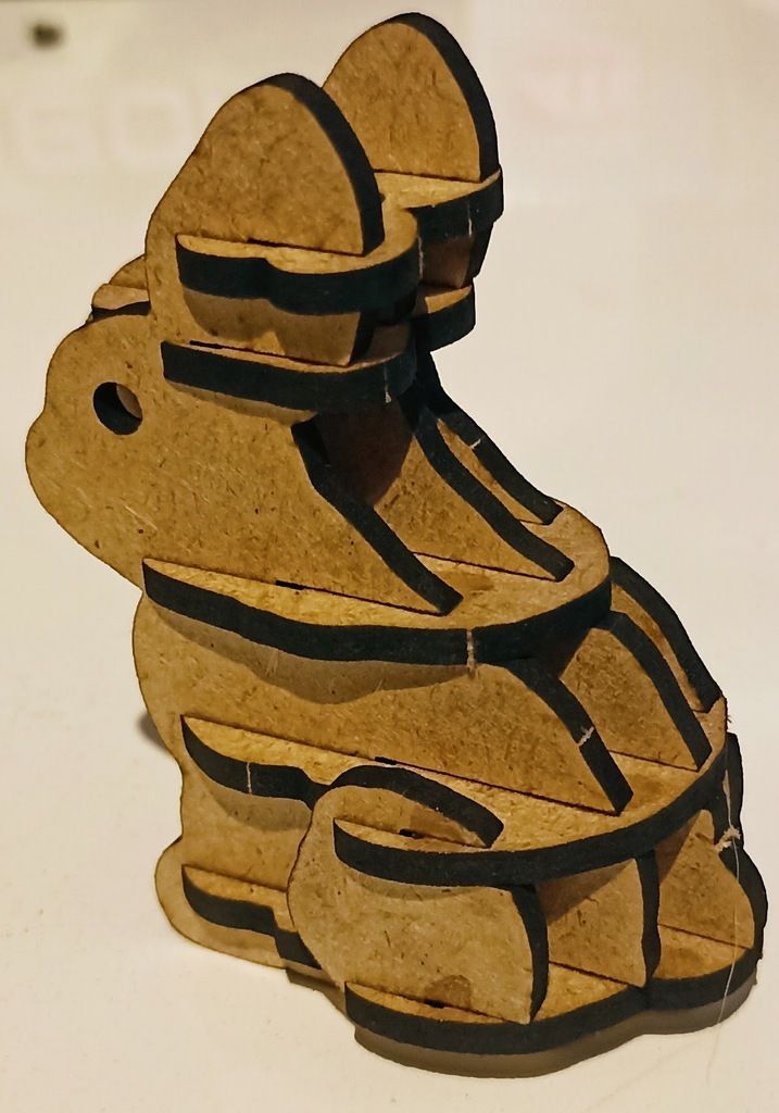 Laser Cut Bunny Rabbit 3D Wood Model DXF File Free Download | Vecty