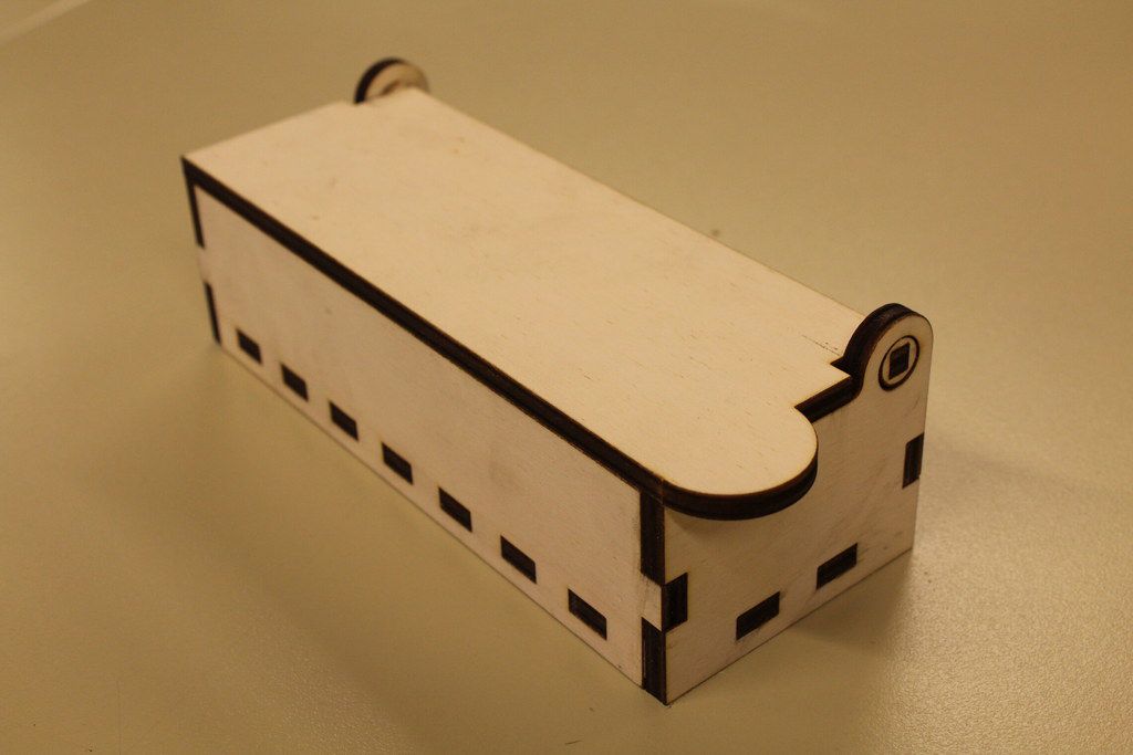 Laser Cut Hinged Lid Pencil Box DXF File Free Download | Vecty