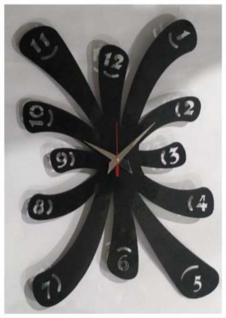 Laser Cut Unique Design Wall Clock for Home Decor CDR File Free ...