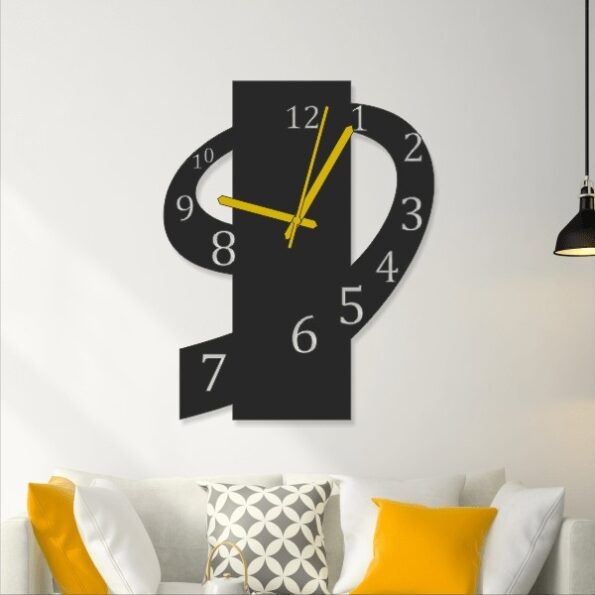 Laser Cut Number 9 Wood Wall Clock CDR DXF SVG File Free Download | Vecty