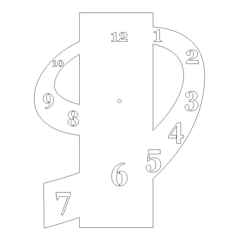 Laser Cut Number 9 Wood Wall Clock CDR DXF SVG File Free Download | Vecty