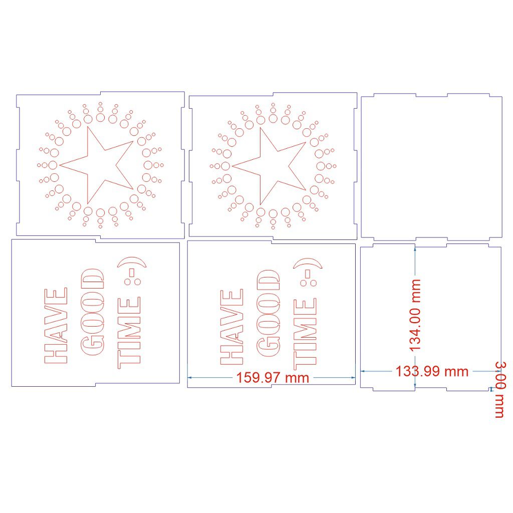 Laser Cut Personalized Wooden LED Light Box CDR File Free Download | Vecty