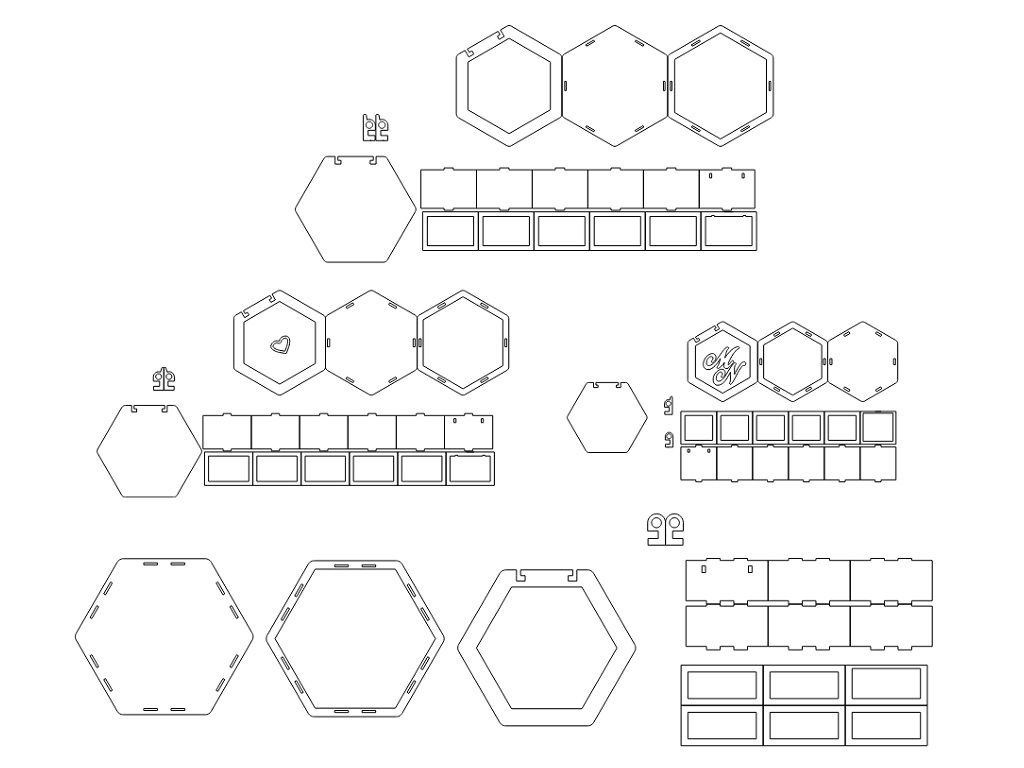 Laser Cut Acrylic Engagement Ring Box Bundle DXF File Free Download | Vecty