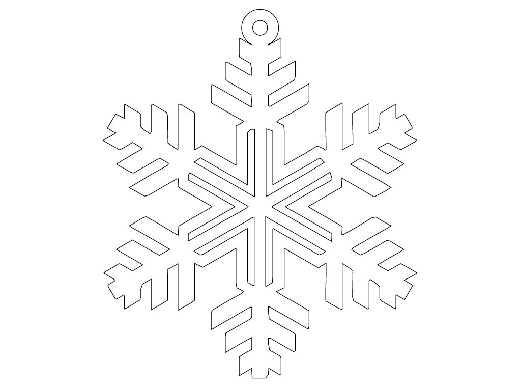 Laser Cut 6 Pointed Snowflake Ornament CDR DXF SVG File Free Download ...