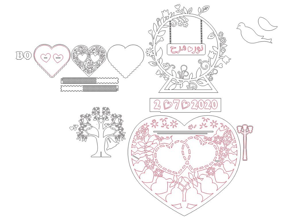 Laser Cut Decorative Engagement Ring Platter CDR File Free Download | Vecty