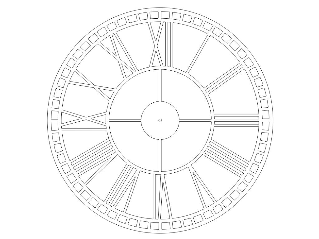 Laser Cut Home Decor Wall Clock CDR DXF SVG File Free Download | Vecty