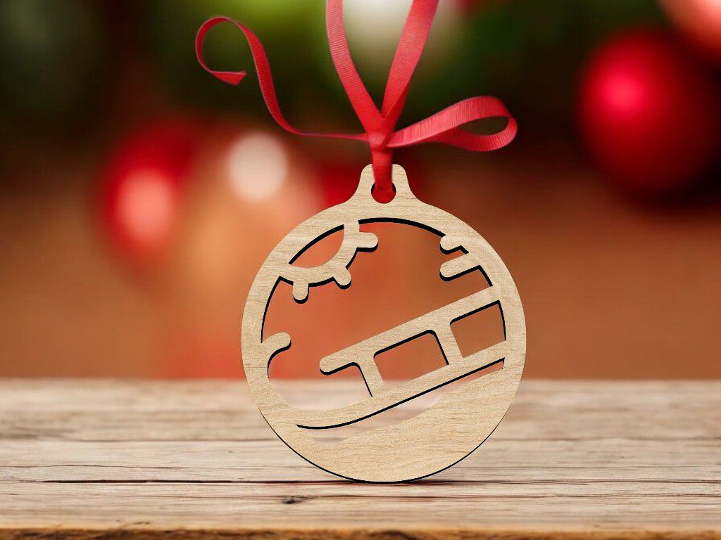 Laser Cut Santa Sleigh Christmas Ornament CDR DXF SVG File Free ...