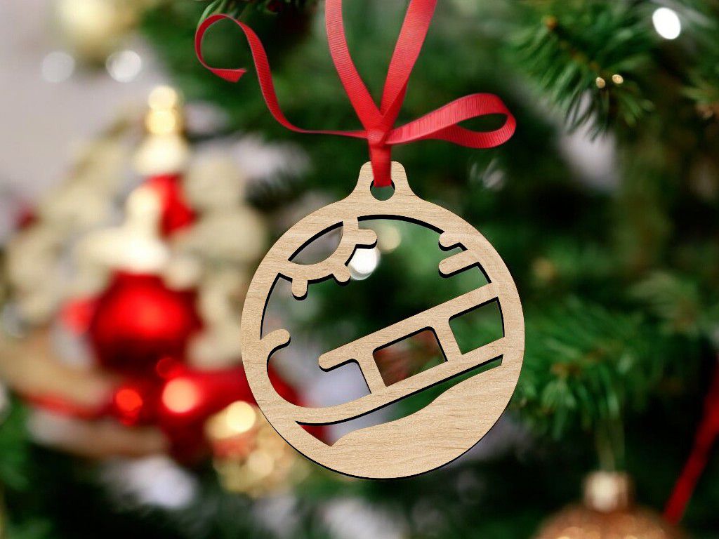 Laser Cut Santa Sleigh Christmas Ornament CDR DXF SVG File Free ...