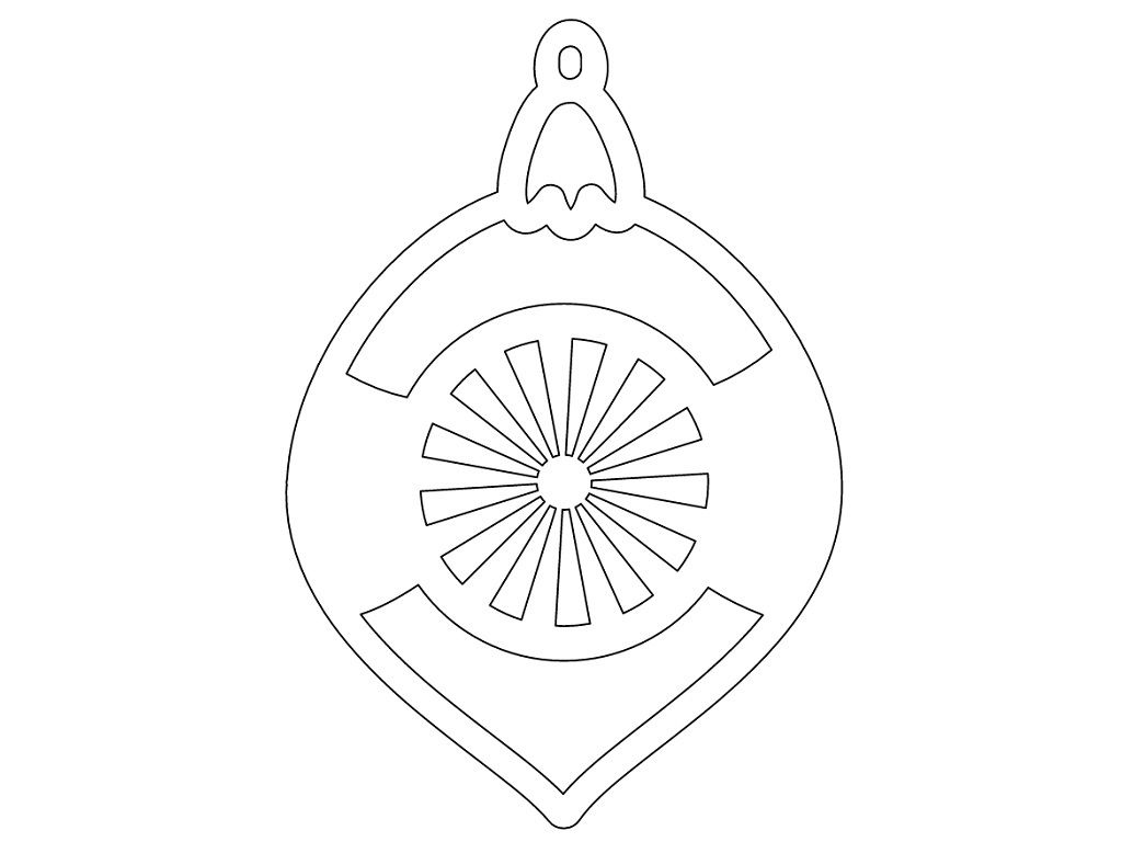Laser Cut Wheel Christmas Ornament CDR DXF SVG File Free Download | Vecty