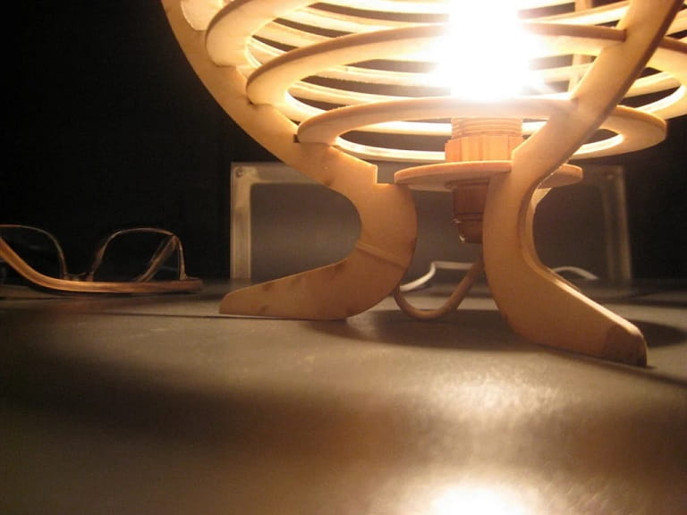 Laser Cut Lampara Wooden Table Lamp Shade DXF File Free Download | Vecty