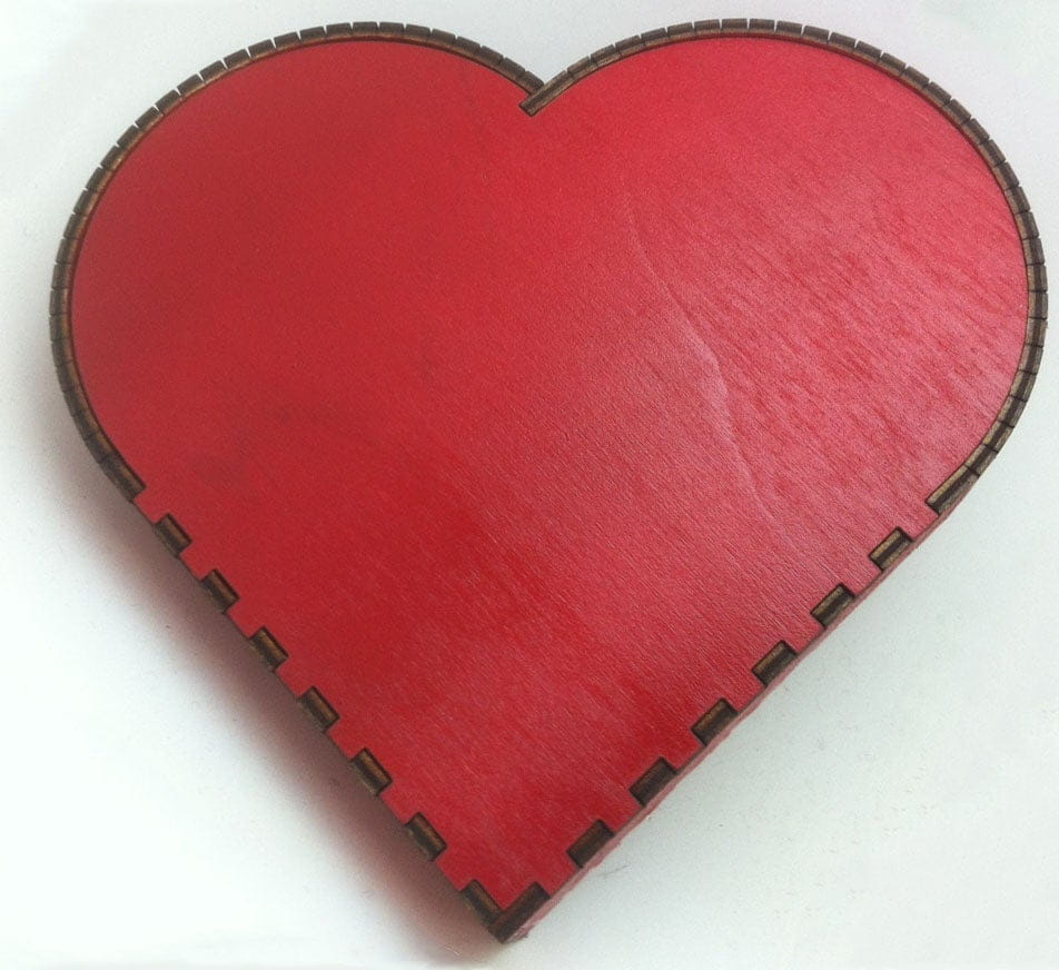 Laser Cut Happy Birthday Heart Gift Box CDR File Free Download | Vecty