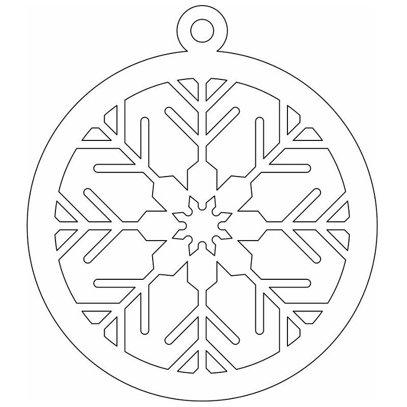 Laser Cut Snowflake Ball Ornament CDR DXF SVG File Free Download | Vecty