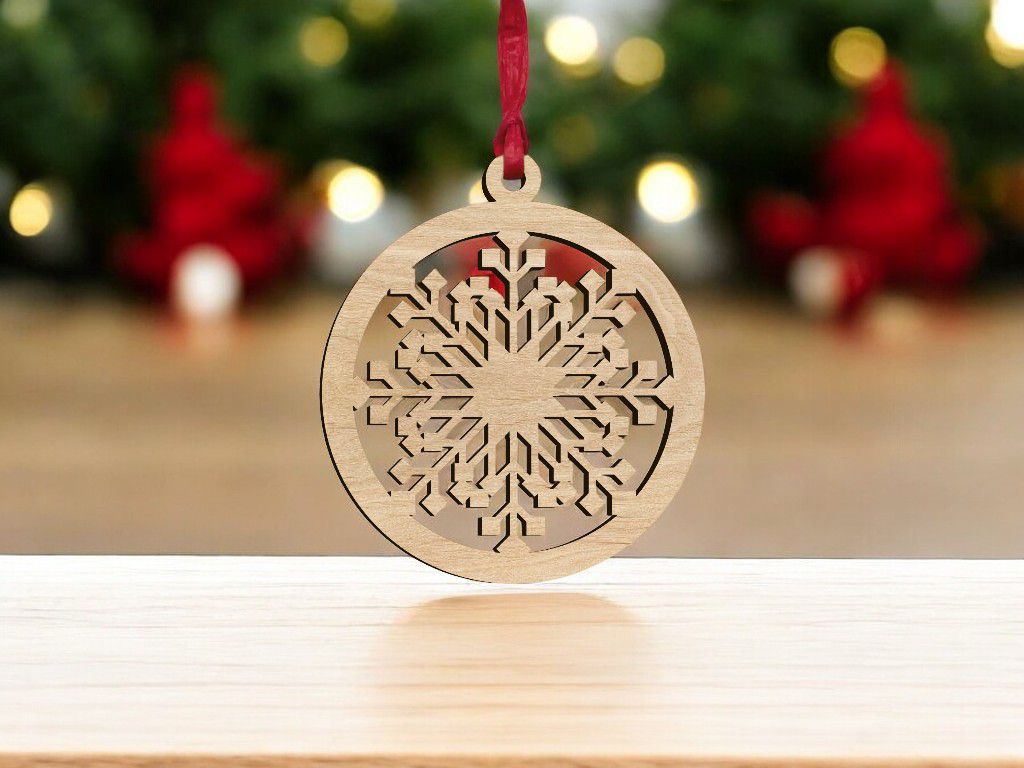 Laser Cut Decorative Christmas Bauble CDR DXF SVG File Free Download ...