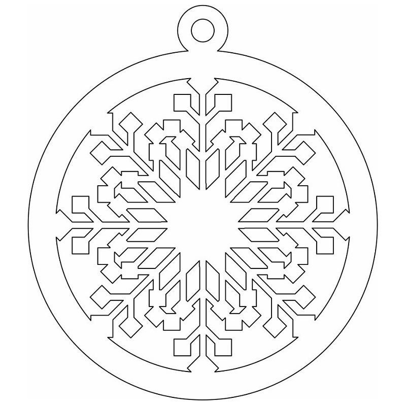 Laser Cut Decorative Christmas Bauble CDR DXF SVG File Free Download ...