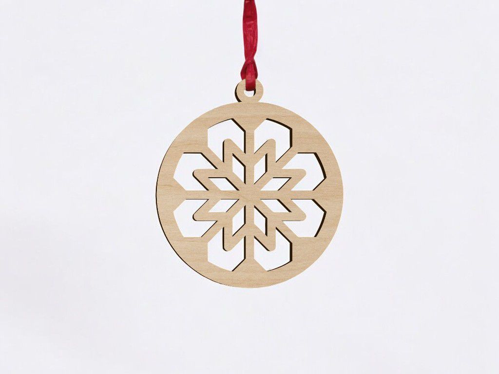 Laser Cut Bauble Hanging Decoration CDR DXF SVG File Free Download | Vecty