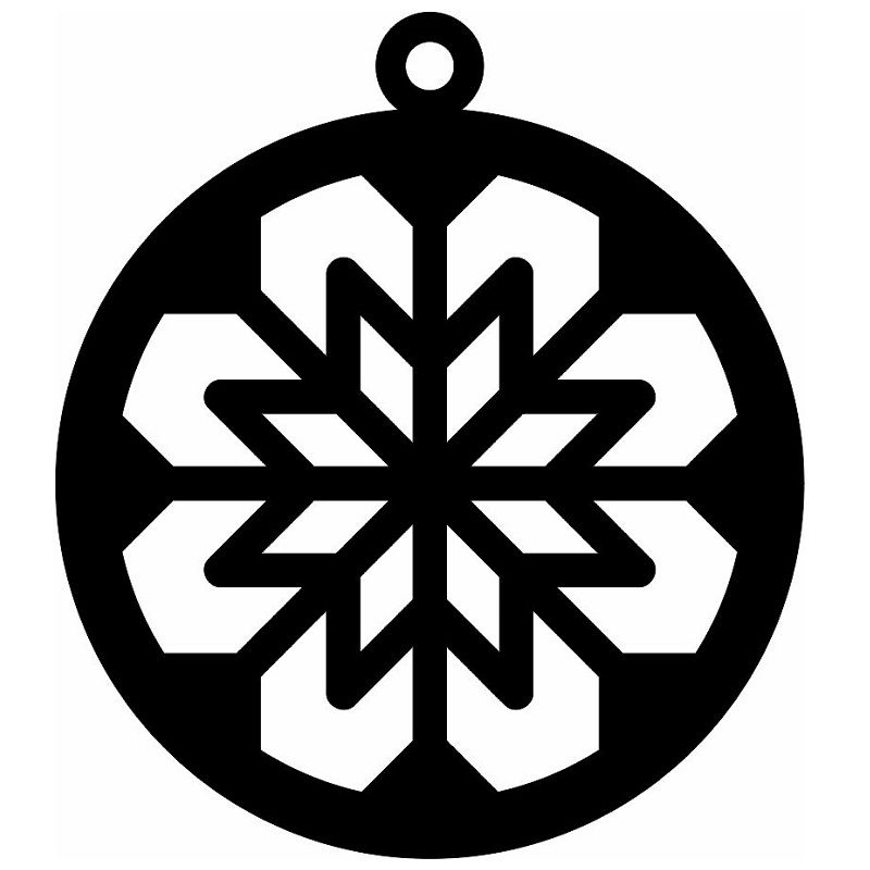 Laser Cut Bauble Hanging Decoration Cdr Dxf Svg File Free Download Vecty