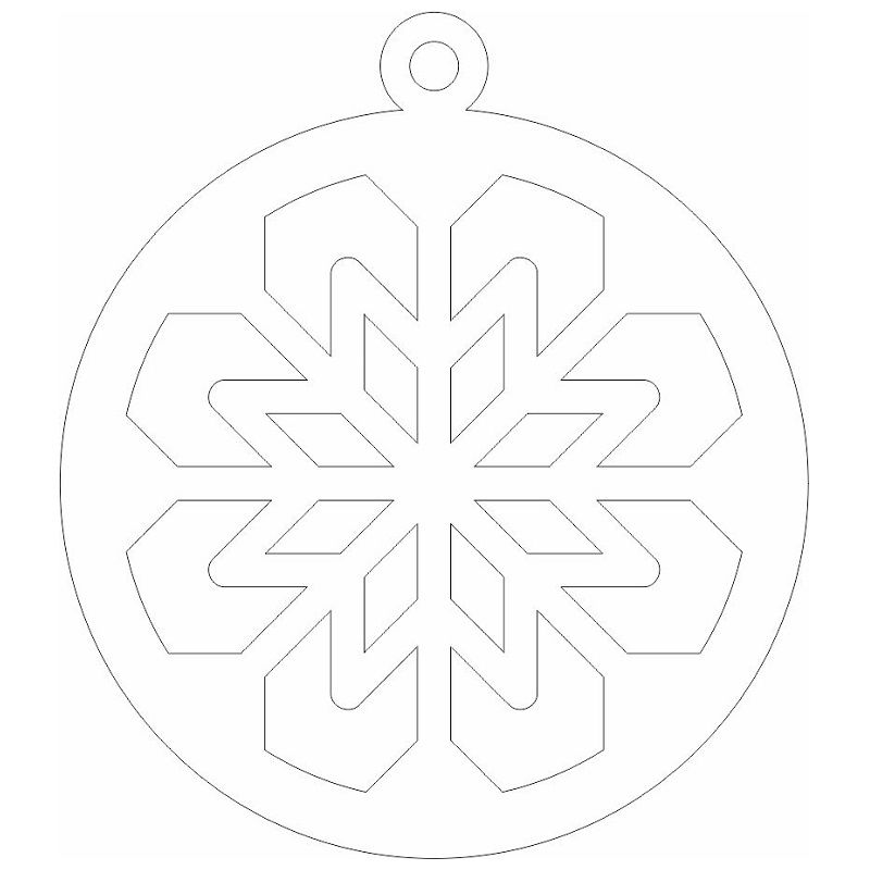 Laser Cut Bauble Hanging Decoration CDR DXF SVG File Free Download | Vecty