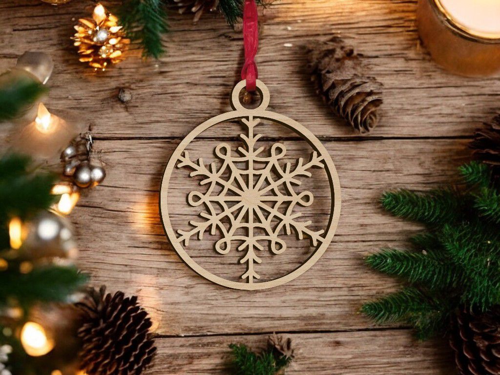 Laser Cut Wooden Ornament Tree Christmas Tree Ornaments Pack Of 3