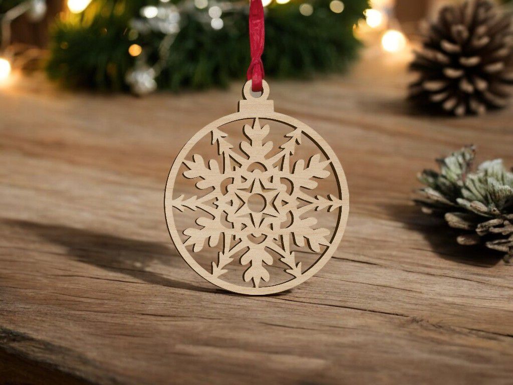 Laser Cut Christmas Bauble Ball CDR DXF EPS SVG File Free Download | Vecty