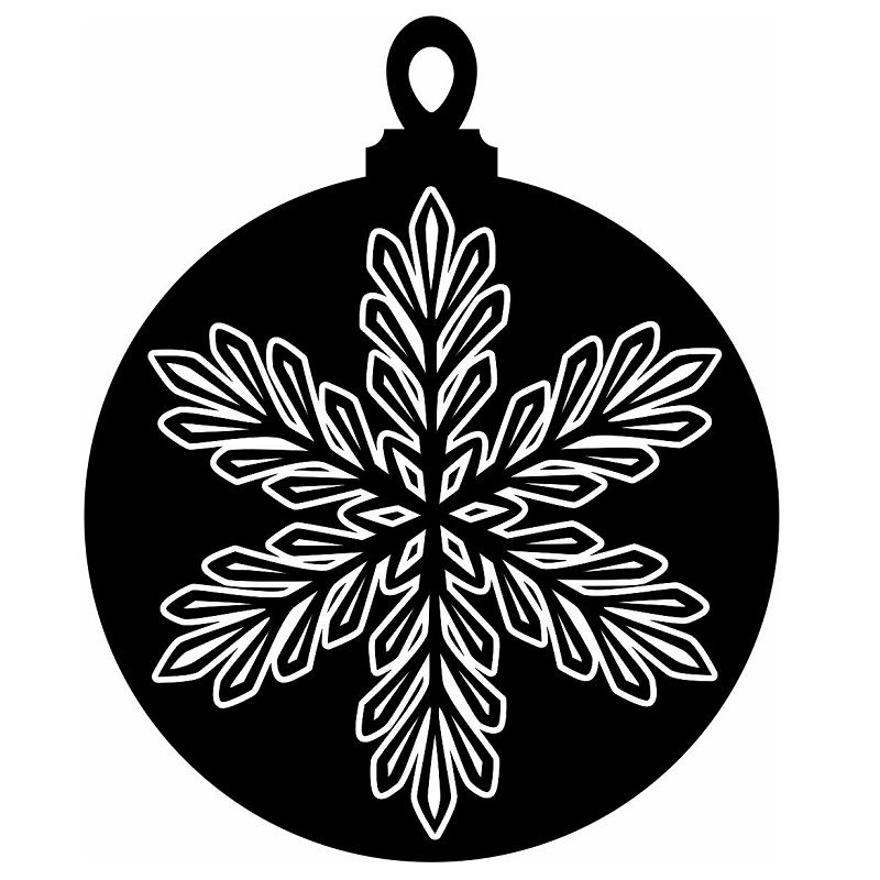 Laser Cut Snowflake Themed Christmas Ball CDR DXF EPS SVG File Free ...