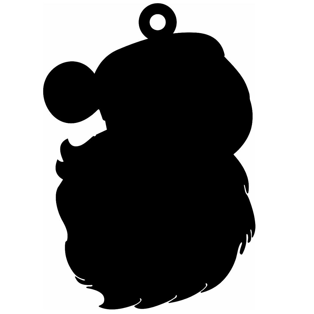 Laser Cut Santa Head Christmas Ornament CDR DXF EPS SVG File Free ...