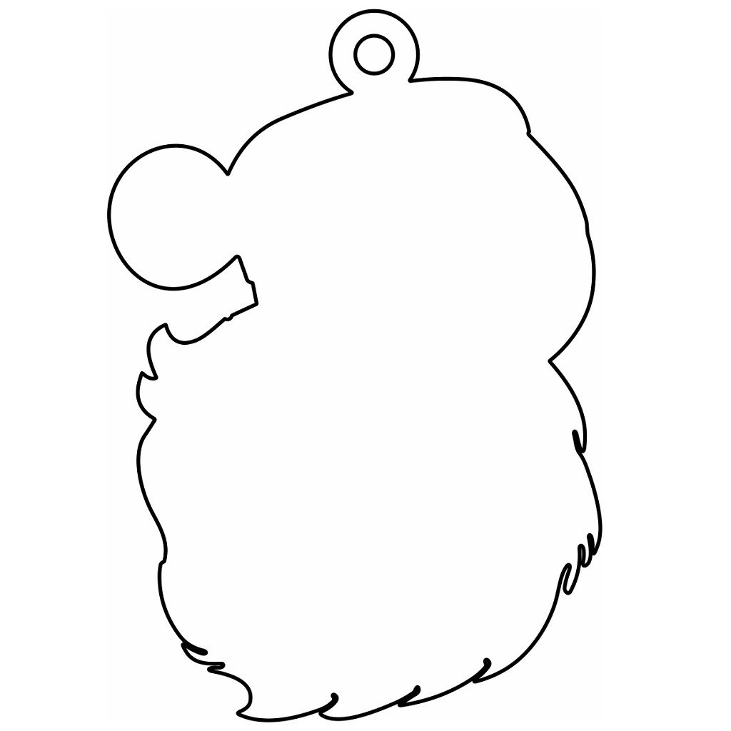 Laser Cut Santa Head Christmas Ornament CDR DXF EPS SVG File Free ...