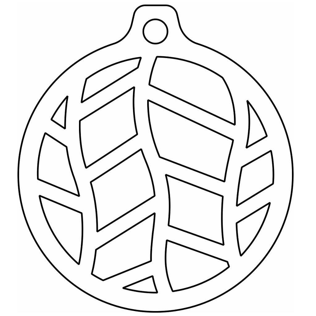 Laser Cut Christmas Line Art Bubble CDR DXF EPS SVG File Free Download ...