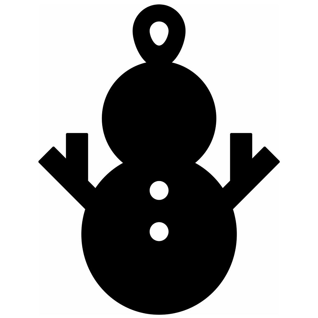 Laser Cut Snowman Christmas Ornament CDR DXF EPS SVG File Free Download ...