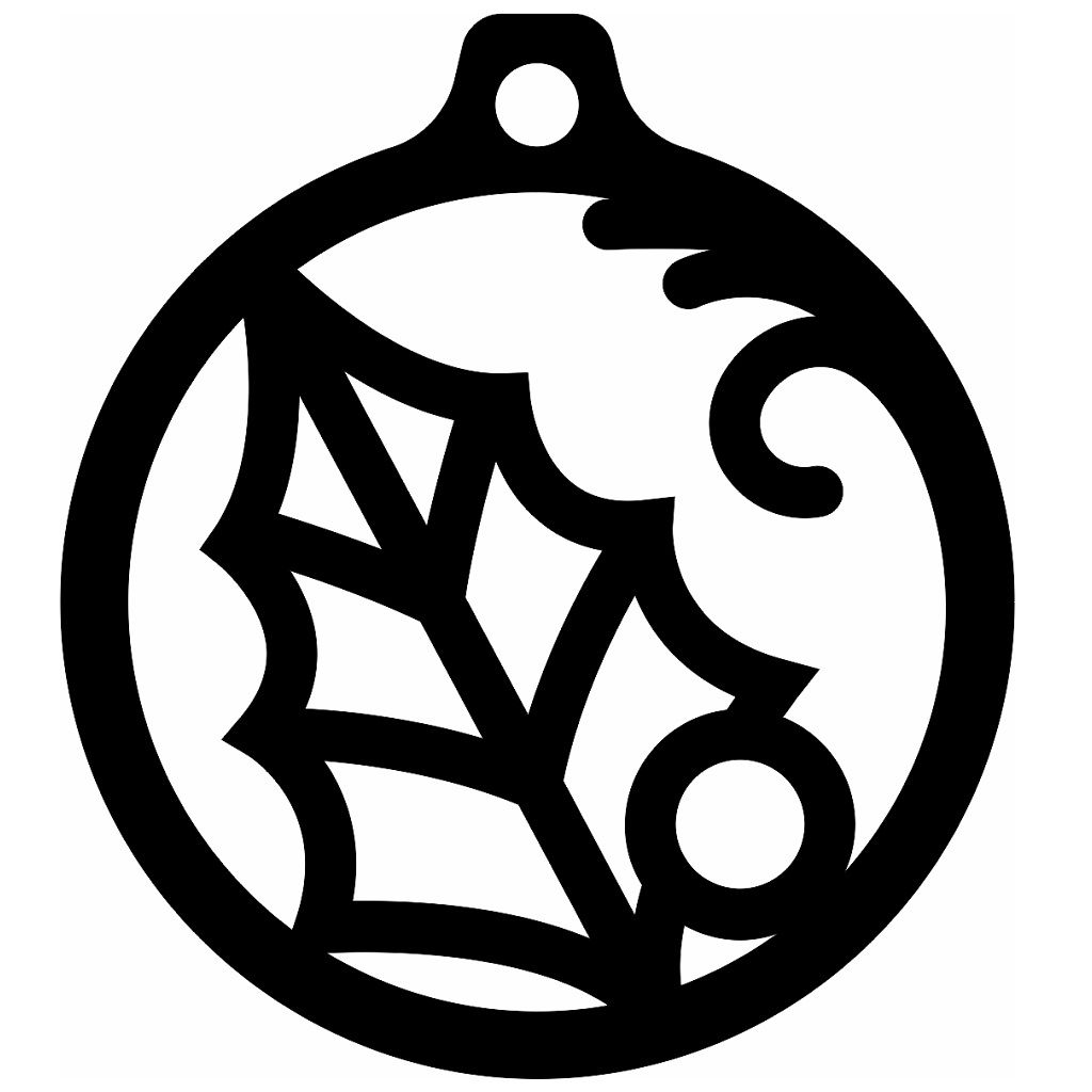 Laser Cut Wooden Leaf Christmas Bauble CDR DXF EPS SVG File Free ...