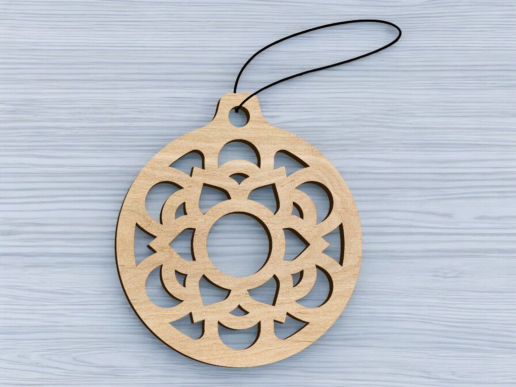 Laser Cut Holiday Snowflake Bauble CDR DXF EPS SVG File Free Download ...
