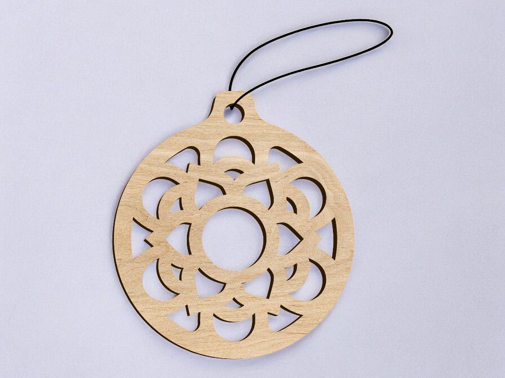 Laser Cut Holiday Snowflake Bauble CDR DXF EPS SVG File Free Download ...