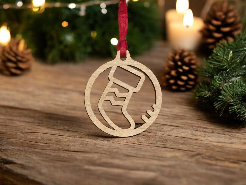 Laser Cut Christmas Stocking Ball CDR DXF EPS SVG File Free Download ...