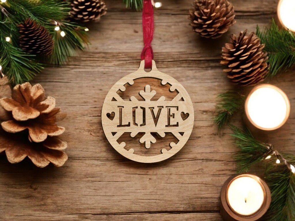 Laser Cut Love Ball Ornament CDR DXF EPS SVG File Free Download | Vecty