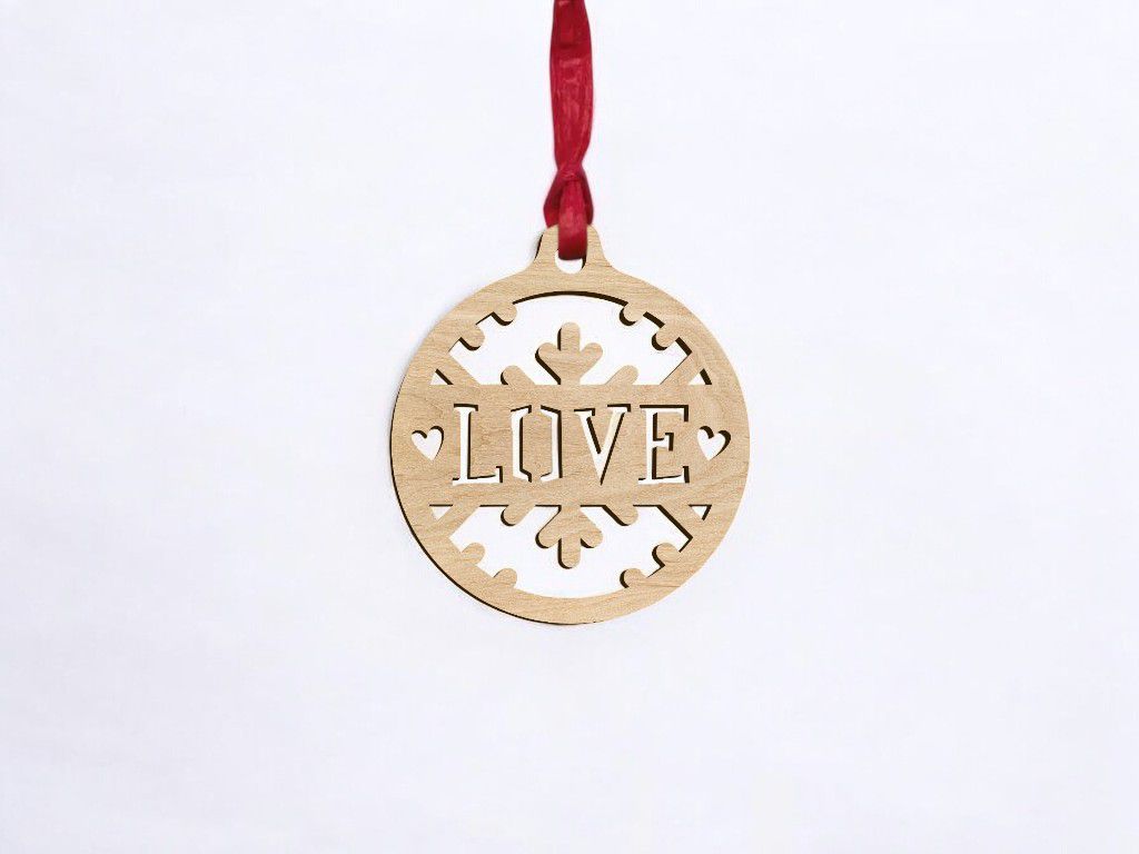 Laser Cut Love Ball Ornament CDR DXF EPS SVG File Free Download | Vecty