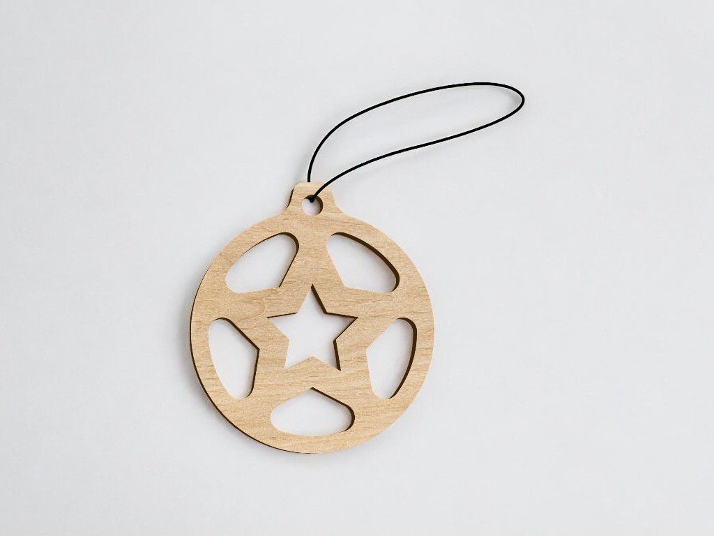 Laser Cut Star Ball Ornament CDR DXF EPS SVG File Free Download | Vecty