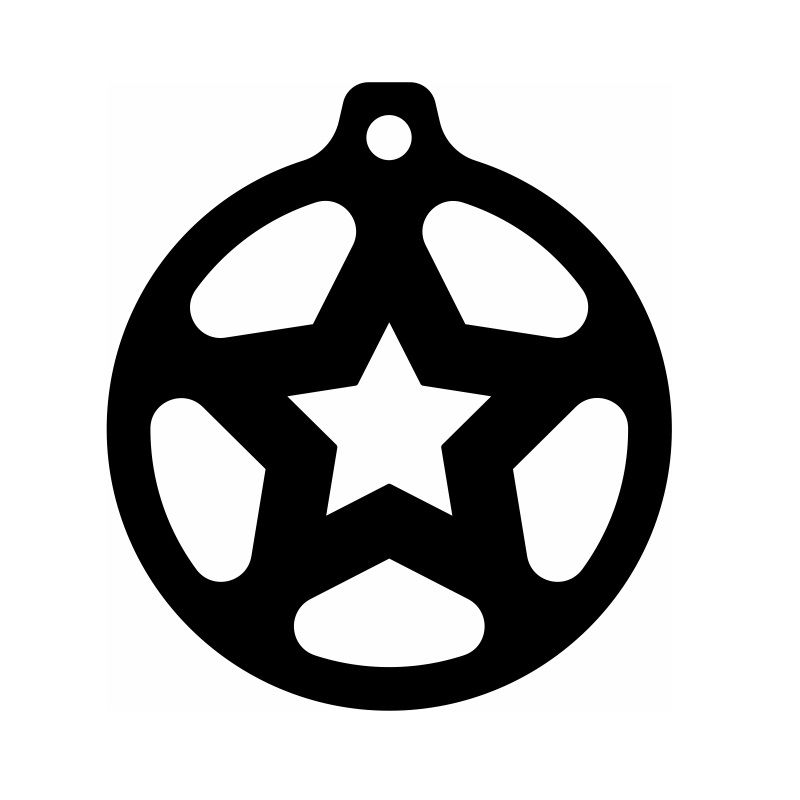 Laser Cut Star Ball Ornament CDR DXF EPS SVG File Free Download | Vecty