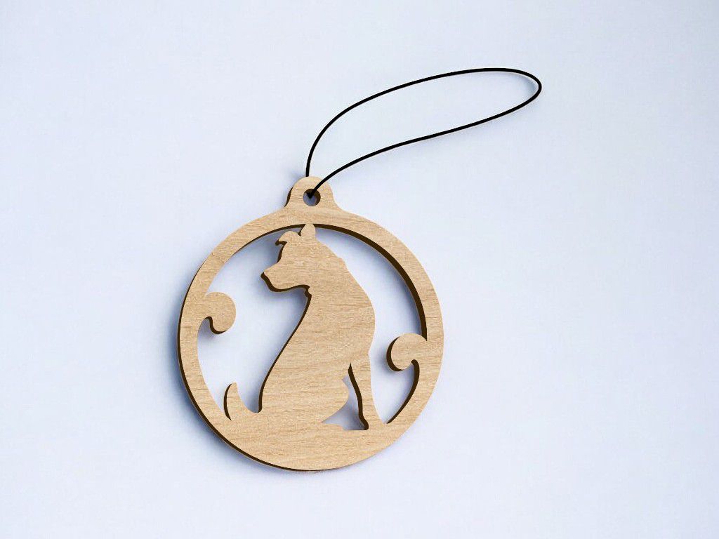 Laser Cut Dog Christmas Bauble Ornament CDR DXF EPS SVG File Free ...