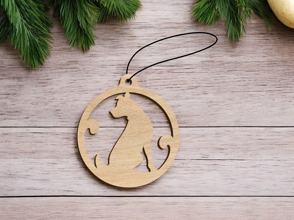 Laser Cut Dog Christmas Bauble Ornament CDR DXF EPS SVG File Free ...